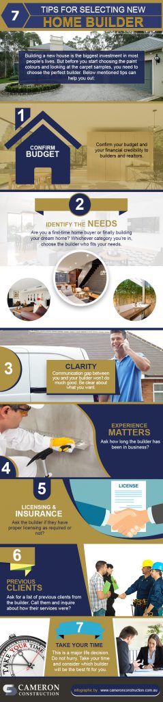 7 Tips for Selecting a New Home Builder | Cameron Construction